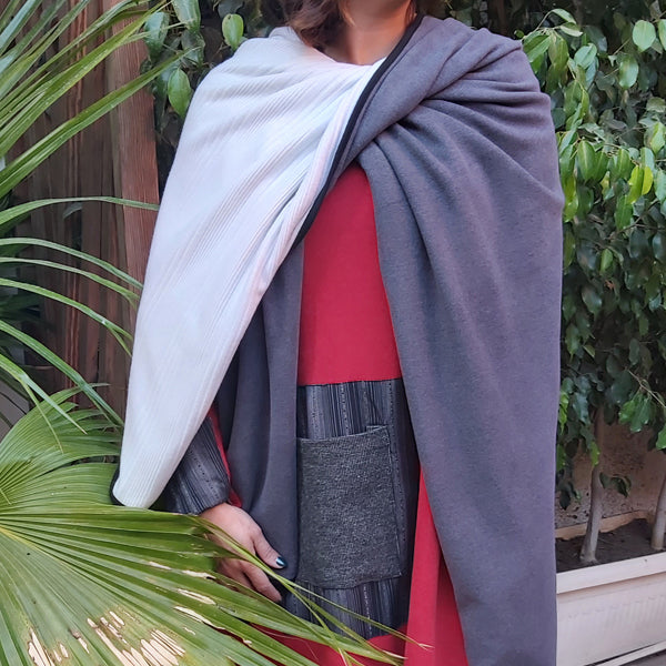 23CW7 Double Face Shawl – MimCreativeWear