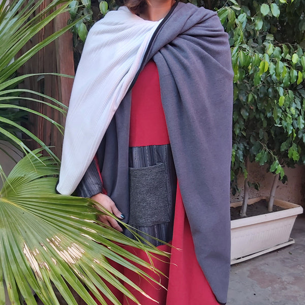23CW7 Double Face Shawl – MimCreativeWear